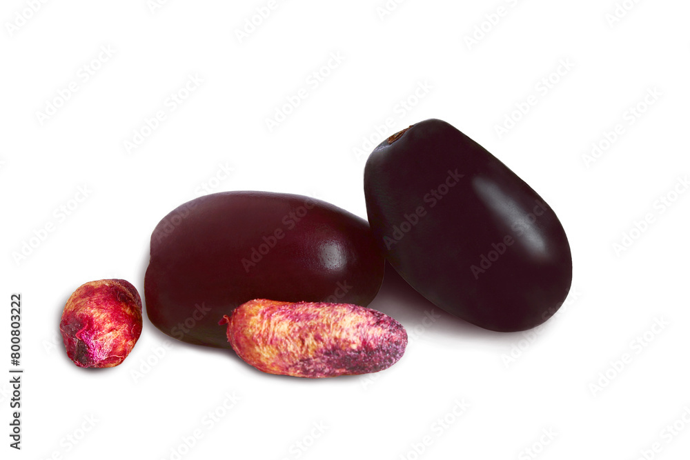 fresh jambolan plum, jamun,java plum,black jamun,syzygium cumini or ...