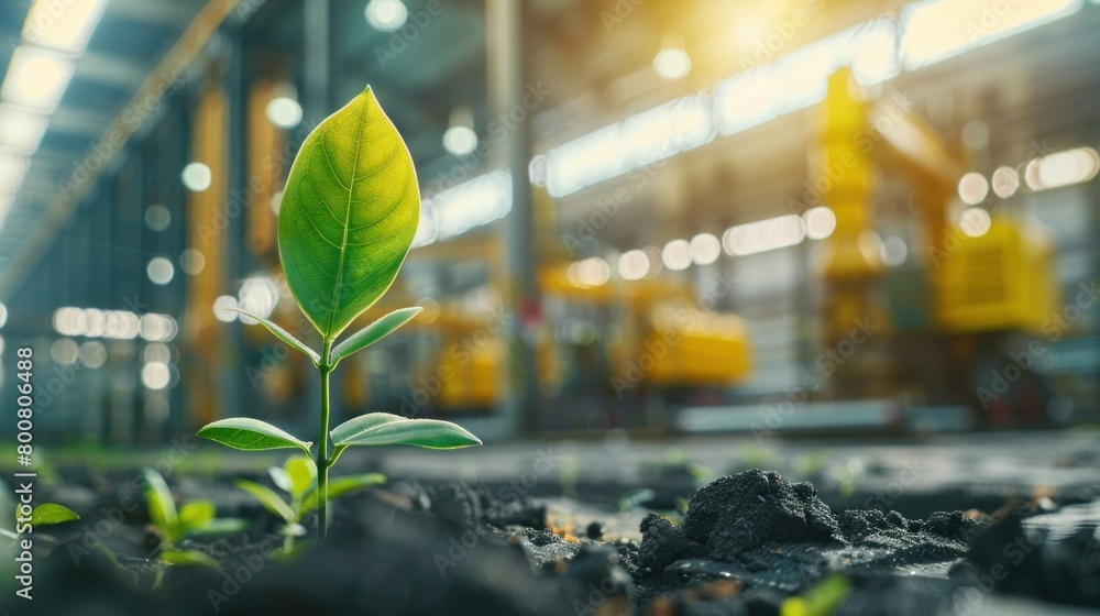 Symbolizing safety and health at the workplace, a green leaf represents ... Symbolizing safety and health at the workplace, a green leaf represents ...
