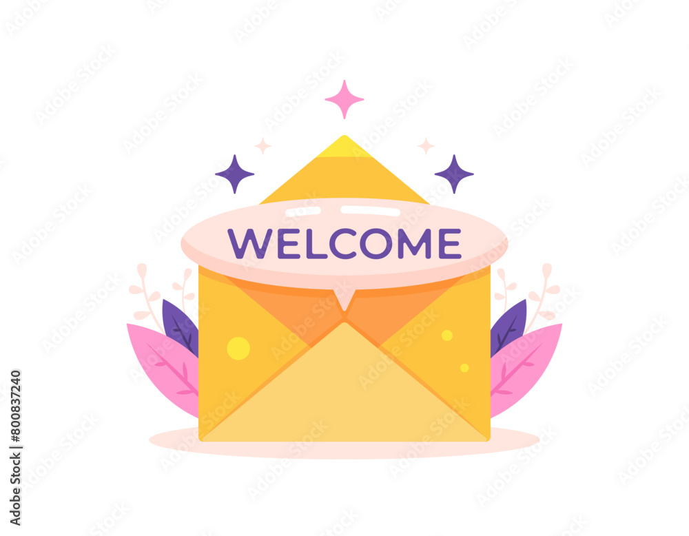 welcoming concept. Welcome email to new members and subscribers ...