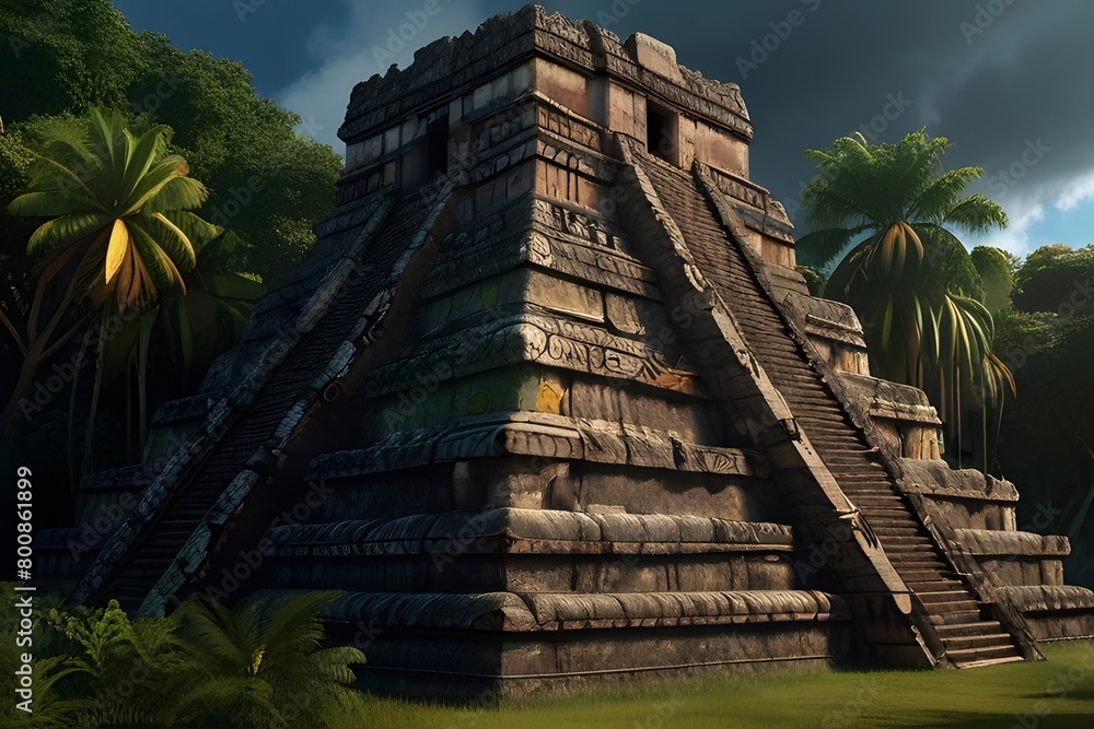 Mayan architectural buildings in Mexico, similar to Mexico, South ...