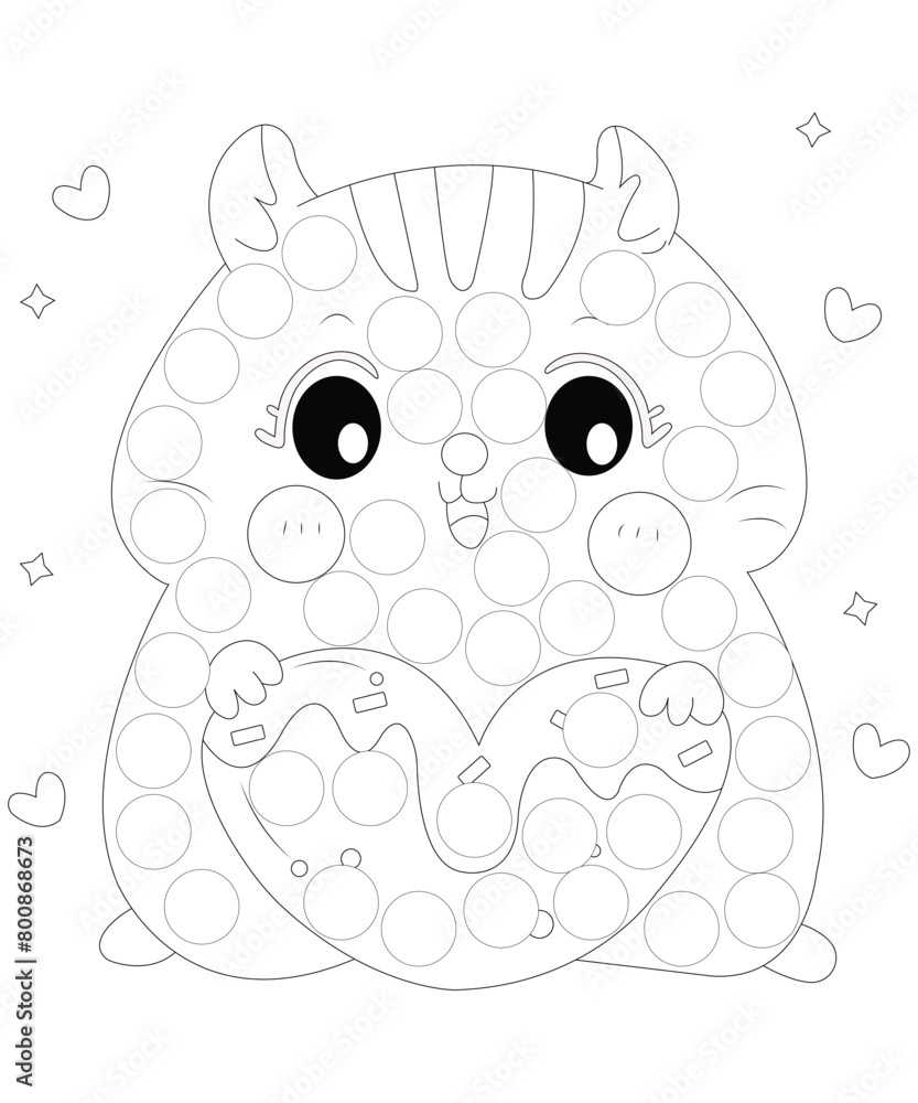 Dot coloring page for kids Stock Vector | Adobe Stock