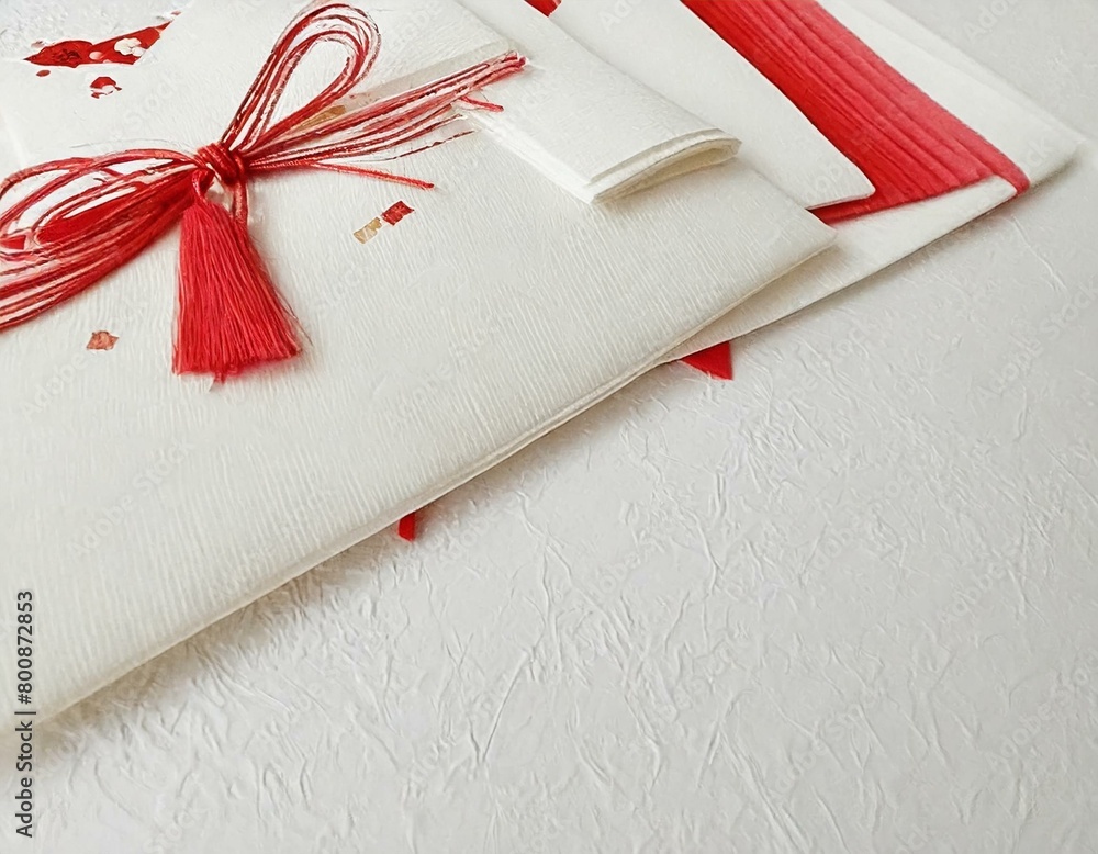 Mizuhiki paper strings that are tied around a wrapped gift Japanese ...