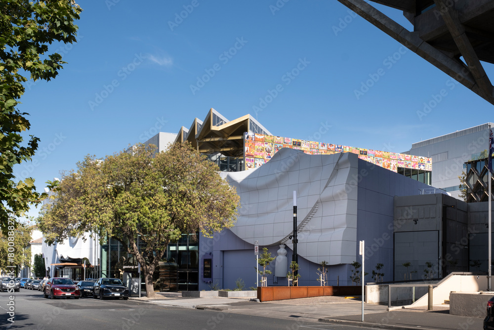 Beautiful Precast façade of the Geelong Arts Centre building with ...