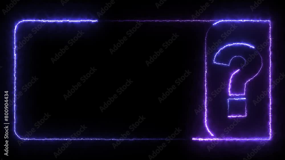 Question Mark frame Motion Element transparent background animation ...