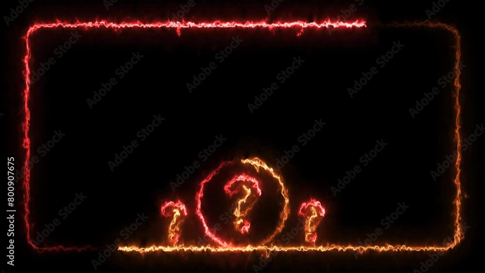 Question Mark frame Motion Element transparent background animation ...