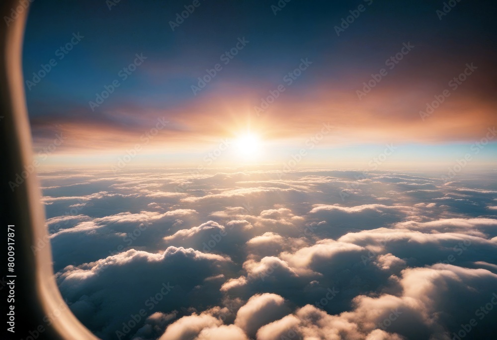 'sky heavenly windows seen airplane fly see jet air view wing high blue ...