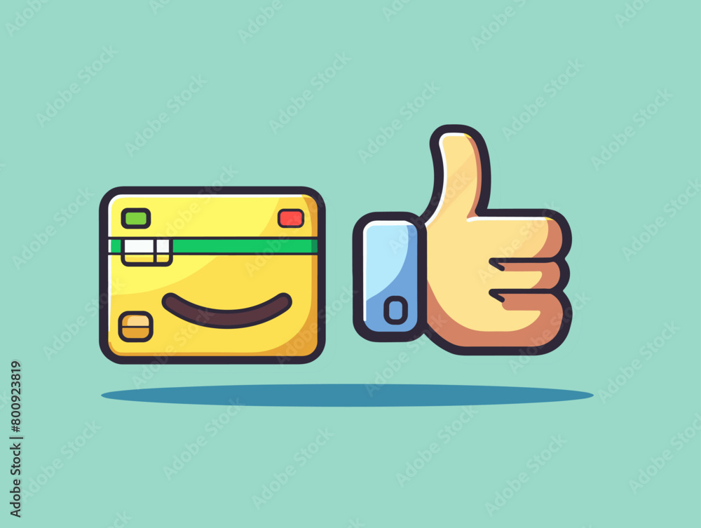 wither background, A thumbs-up emoji appearing next to a payment ...