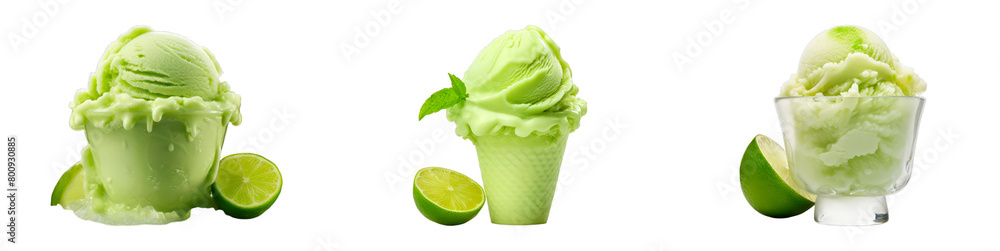 Collection of Lime Sherbet isolated on transparent png background ...