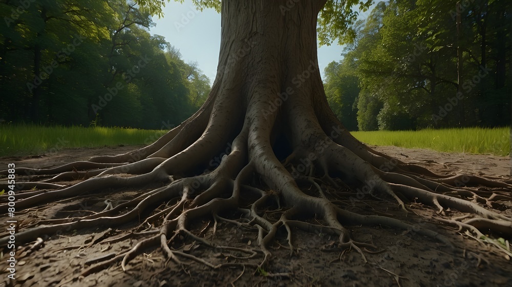 growth mindset A tree's roots delving deep into the earth, seeking ...