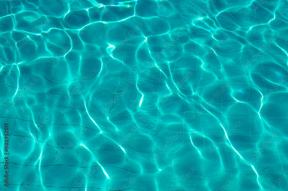 Water in pool with sun reflection. Photography reflection of sun rays ...