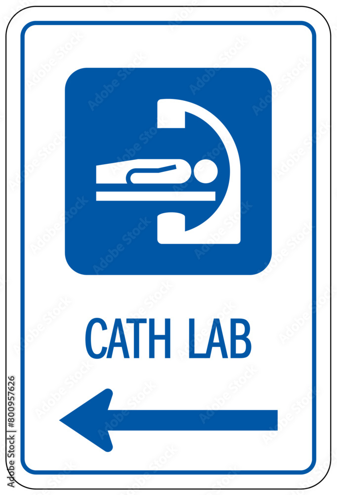 Hospital way finding sign CATH lab Stock Vector | Adobe Stock