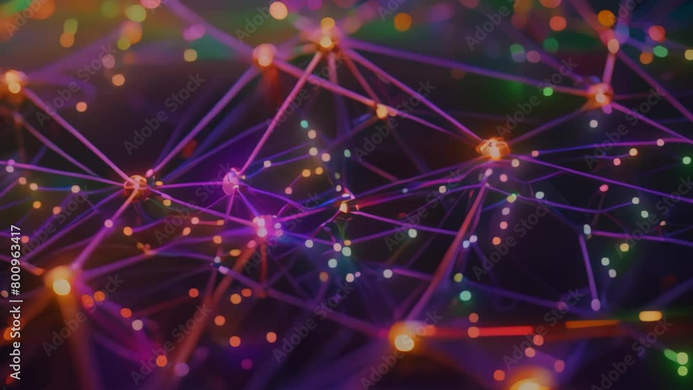 A photo capturing the intricate web of interconnected lights ...