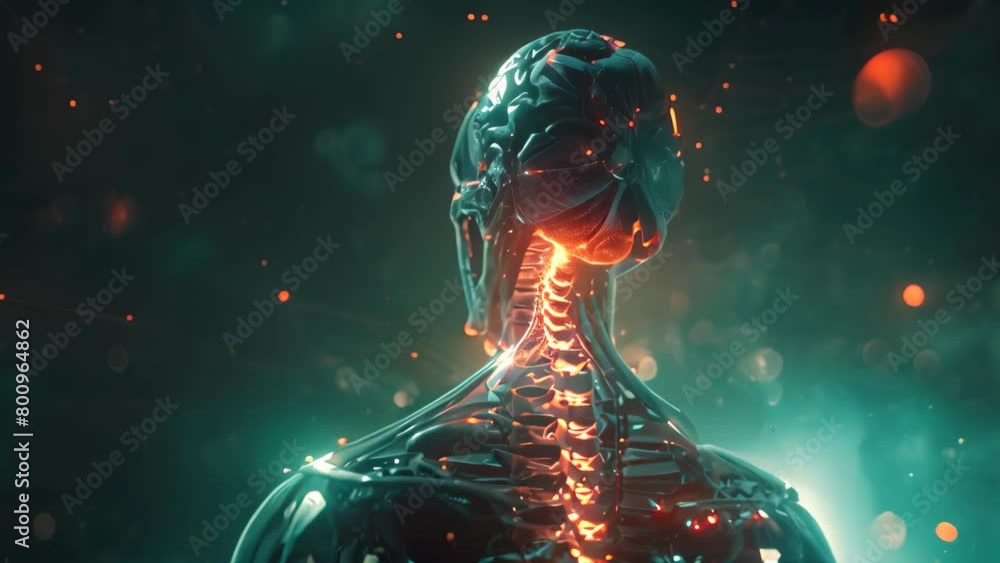 Witness the captivating sight of a glowing skeleton mysteriously ...