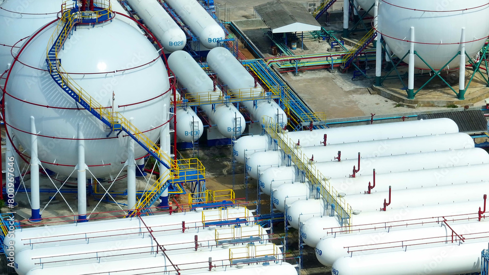 From above, an intricate web of natural gas storage facilities emerges ...
