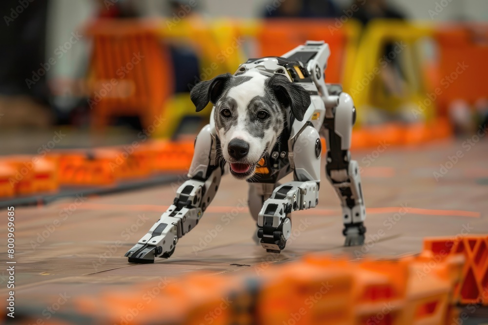 Robotic dog fitted with advanced augmented reality technology explores ...