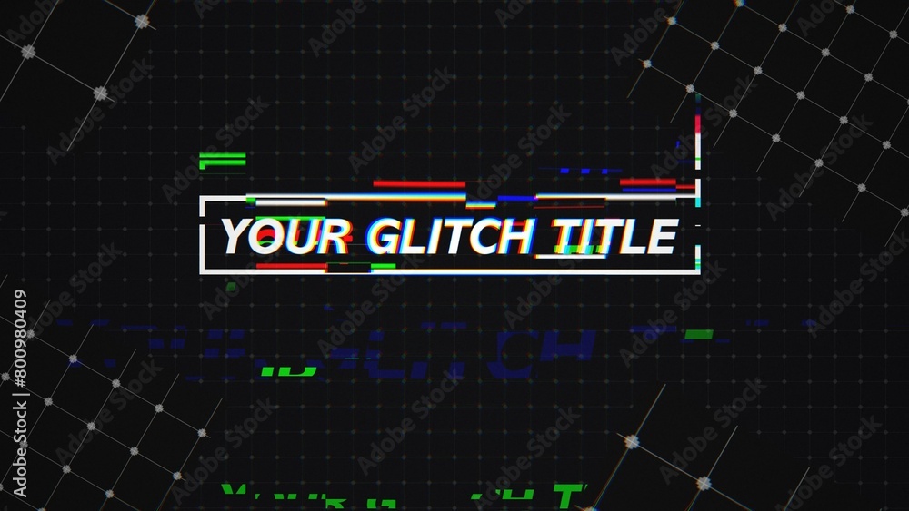 RGB Glitch Modern Urban Title Intro Stock Template | Adobe Stock