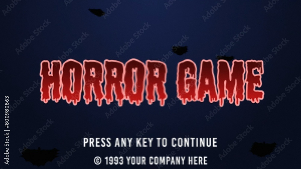 8 Bit Horror Halloween Gaming Intro Stock Template | Adobe Stock