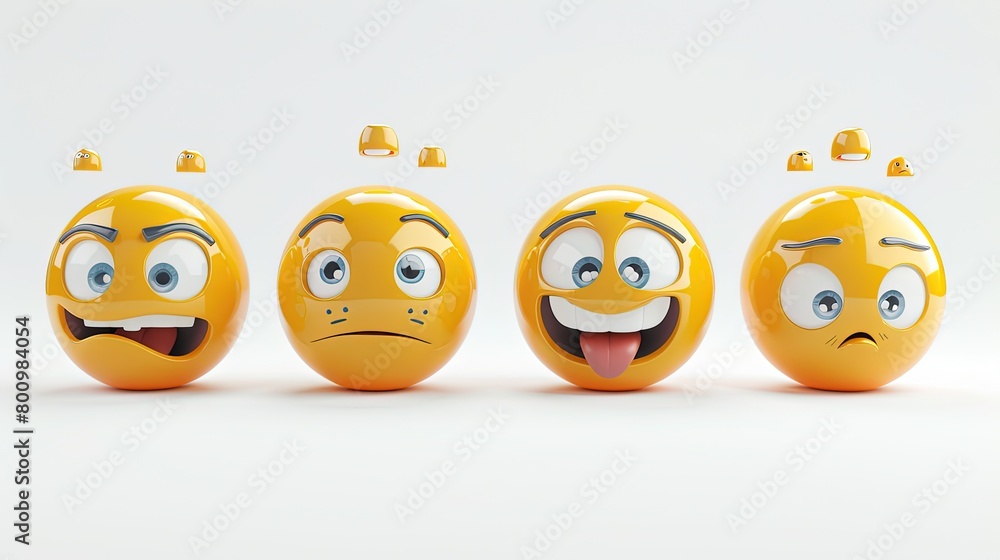 Circle face vector emoji. Large collection of emoticons. Funny ...
