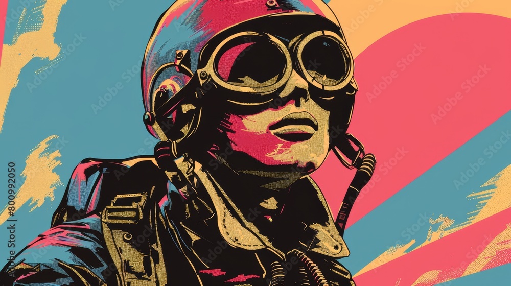 Pop Art of legendary flying aces like the Red Baron and Eddie ...