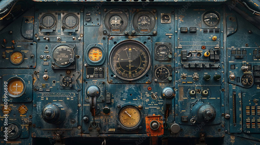 aircraft control panel control panel.Navigating the Skies: A Vintage ...