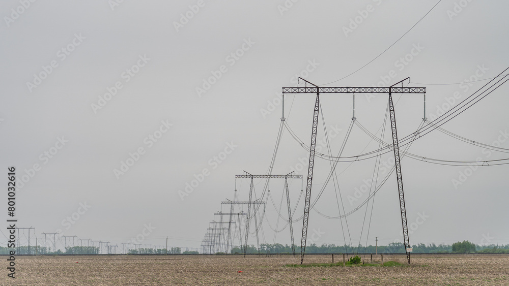 Field and High Voltage Transmission Line with Hydroelectric Power Plant ...