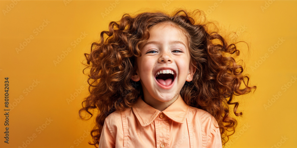 Cute young child Little girl smiles. Emotion and child development ...