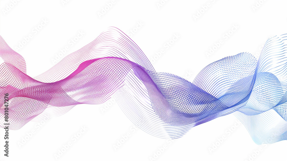 Depict the promise of blockchain with dynamic gradient lines in a ...