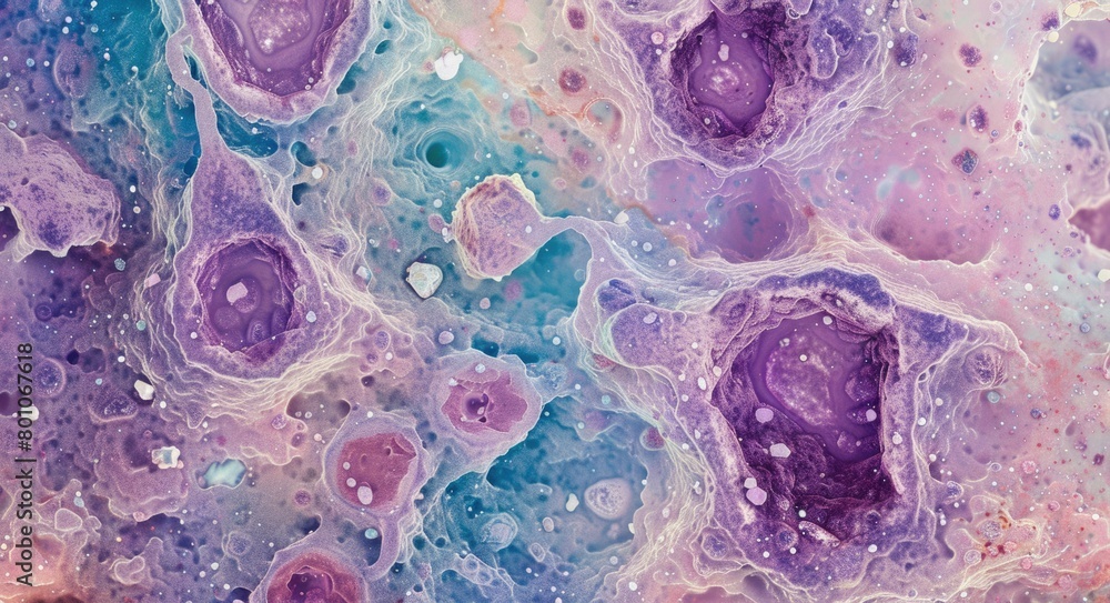 Diffuse Large B-Cell Lymphoma (DLBCL) Biopsy Photomicrograph for Lymphoma Awareness Stock ...