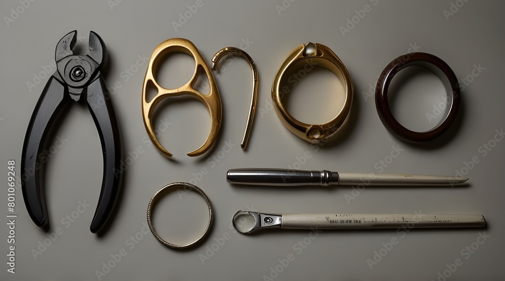 Tools of the trade used by jewelers to determine the actual ring and ...