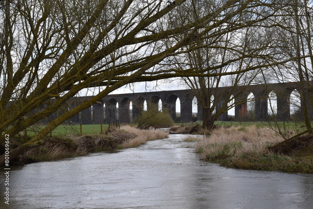 the arches of the harringworth viaduct (or welland viaduct) one of the ...