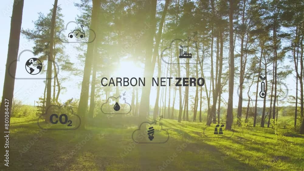 Net zero emission , carbon neutral concept 2050. Net zero greenhouse ...