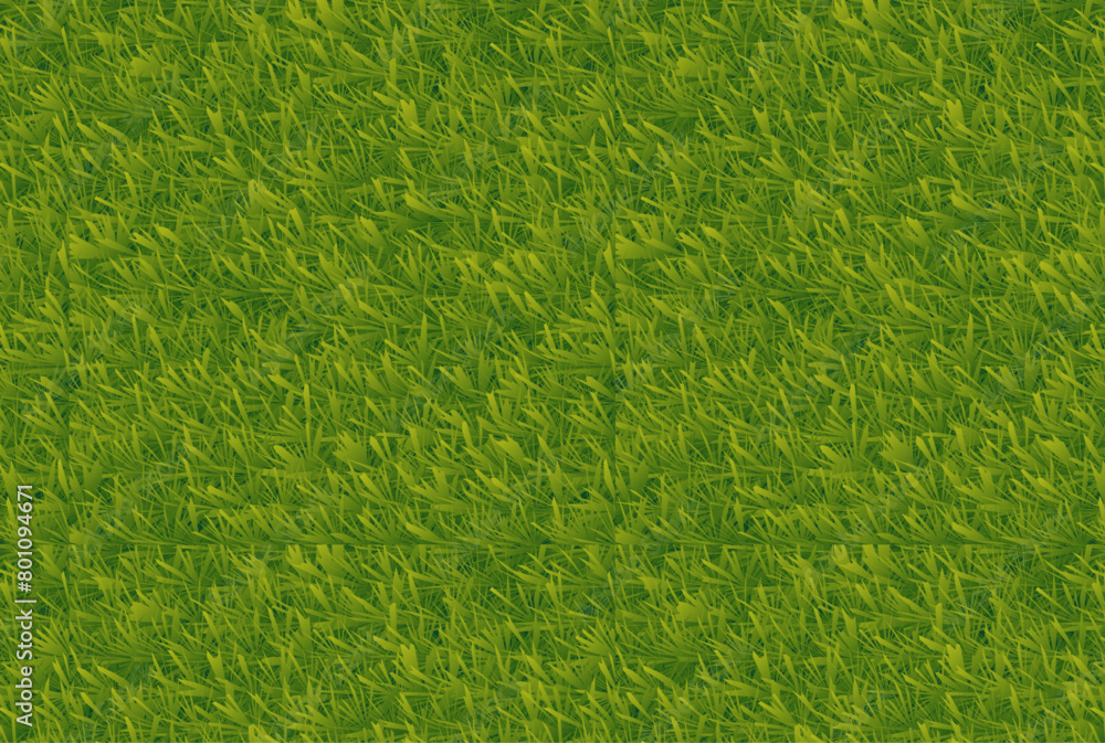 Green grass background. Vector seamless texture of lush green lawn ...