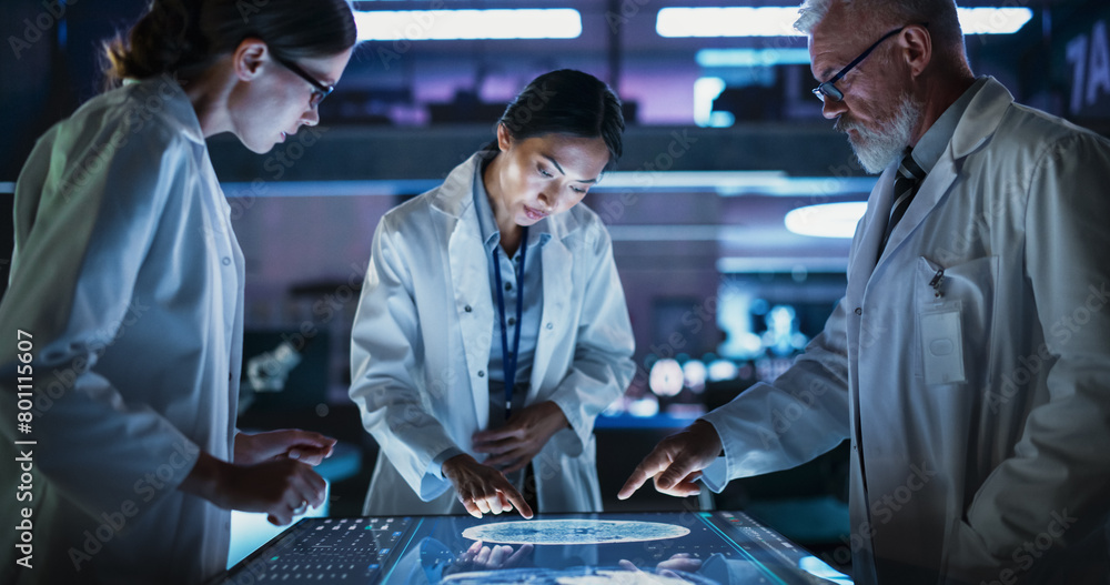 Modern Hospital Medical Research Center: Diverse Colleagues Gathered ...