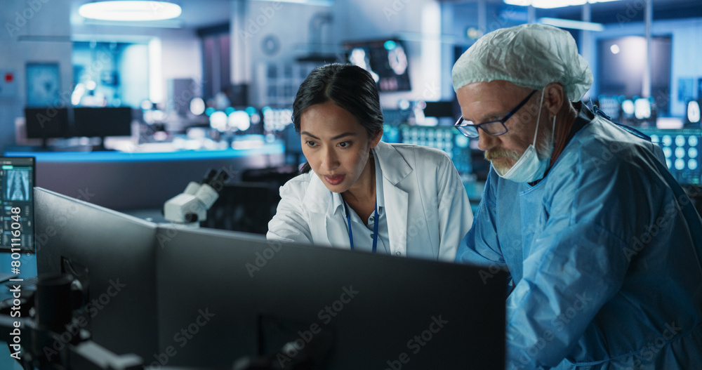 Medical Hospital Research Lab Meeting: Female Asian Neuroscientist ...