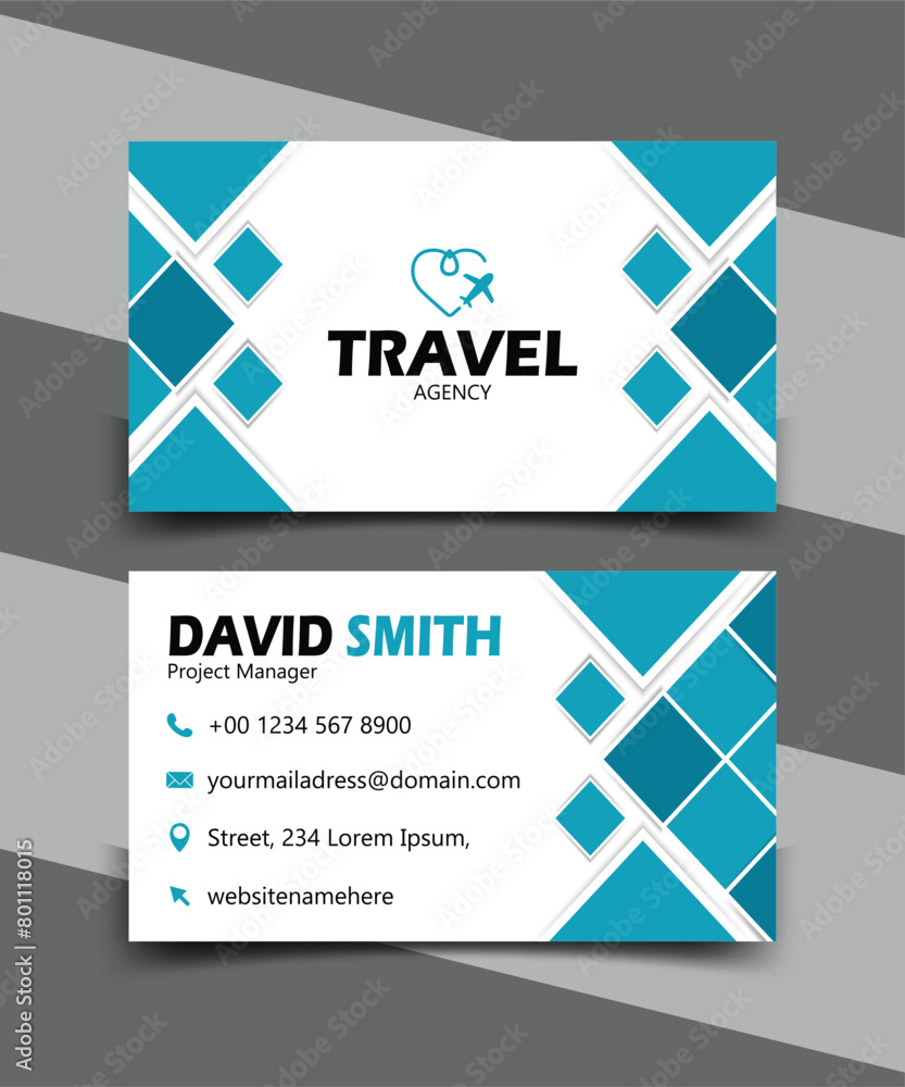 Travel Agency business card design. Travel Agency Tour Guide Business ...