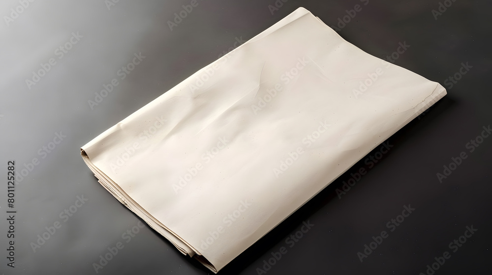 Blank template of a retro newspaper. Folded cover page of a news ...