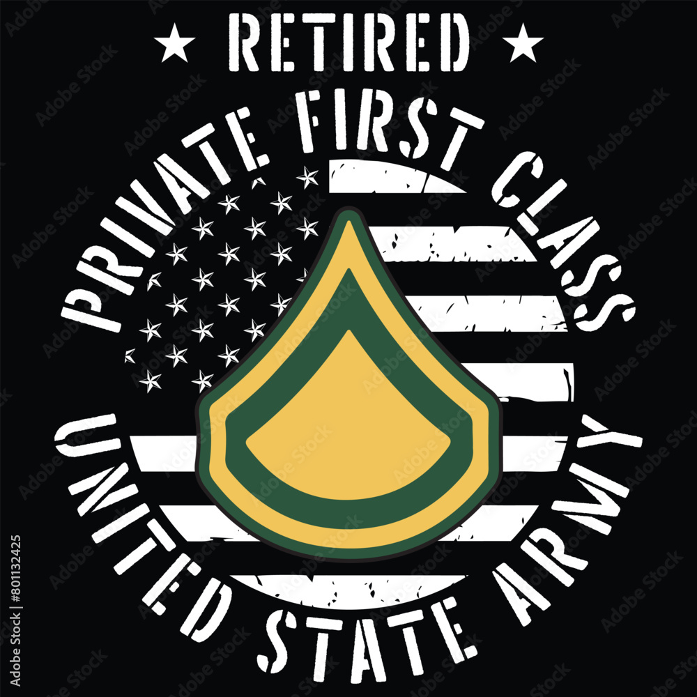 Private First Class PFC Army Retired, Military Retirement Gifts For Him ...
