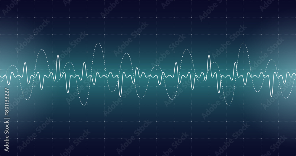 HUD digital futuristic user interface audio equalizer. Sci Fi high tech ...