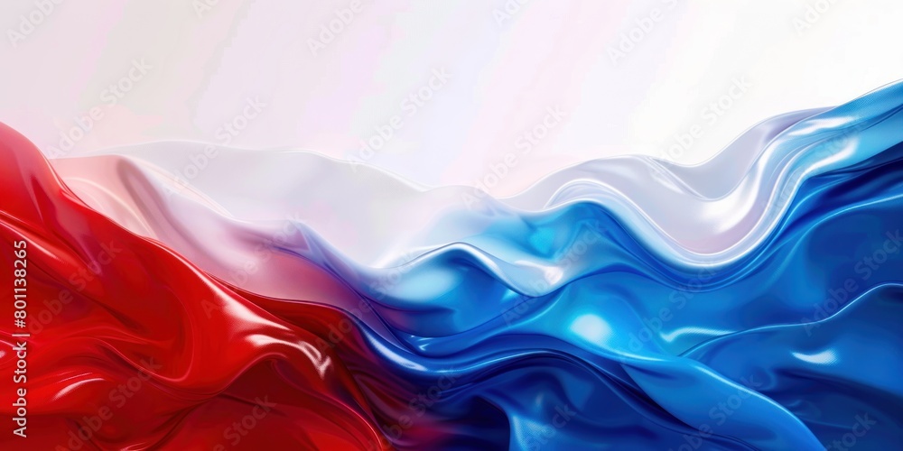 Aesthetic background with beautiful waves of white, red, and blue ...