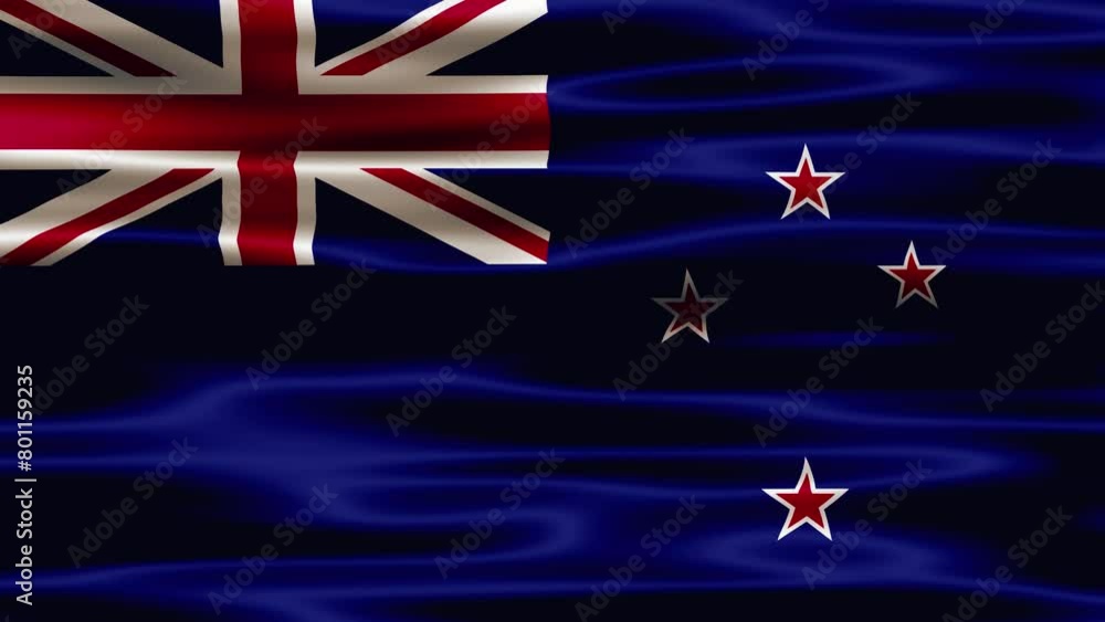 New Zealand national flag. A beautiful view of New Zealand flag video ...