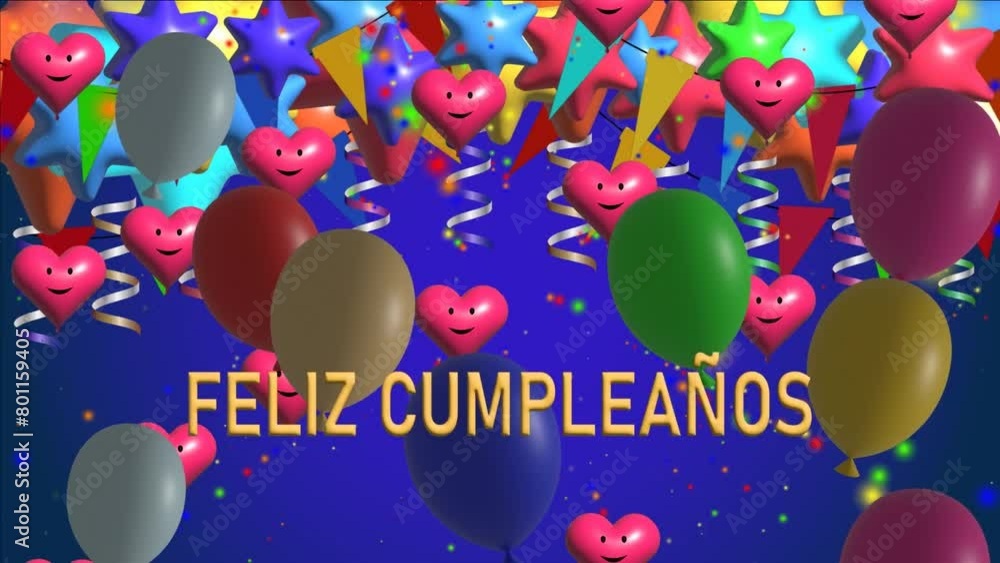 Spanish happy birthday greeting card video, Happy Birthday to you in ...