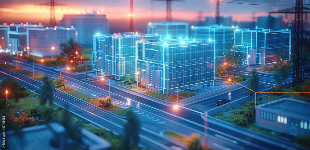 Application scene diagram of the microgrid in the communication. 3D ...