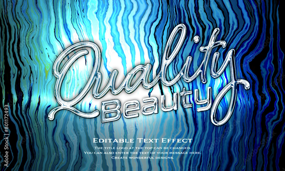 ”Quality Special” chrome metallic editable title logo text style effect ...