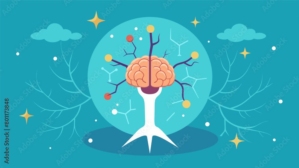 An illustration of a dead zone in the brain where nerve cells have died ...