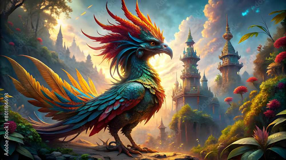 Cockatrice, detailed matte painting, deep color, fantastical, intricate ...