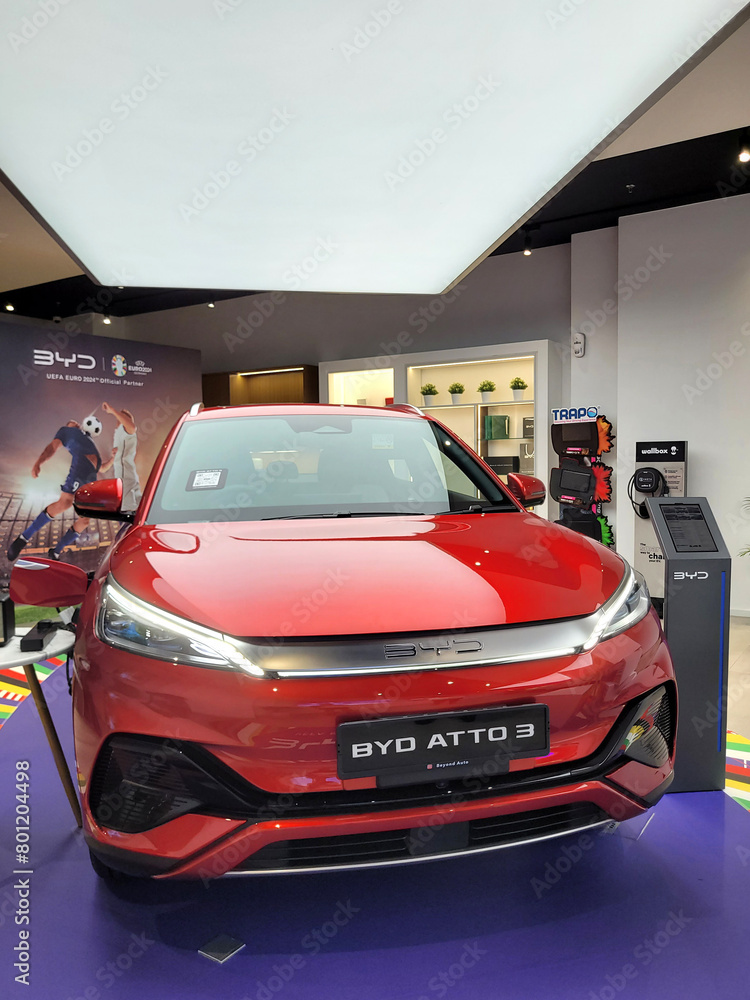 PENANG, MALAYSIA - 30 APR 2024: Inside a showroom, there's an interior ...