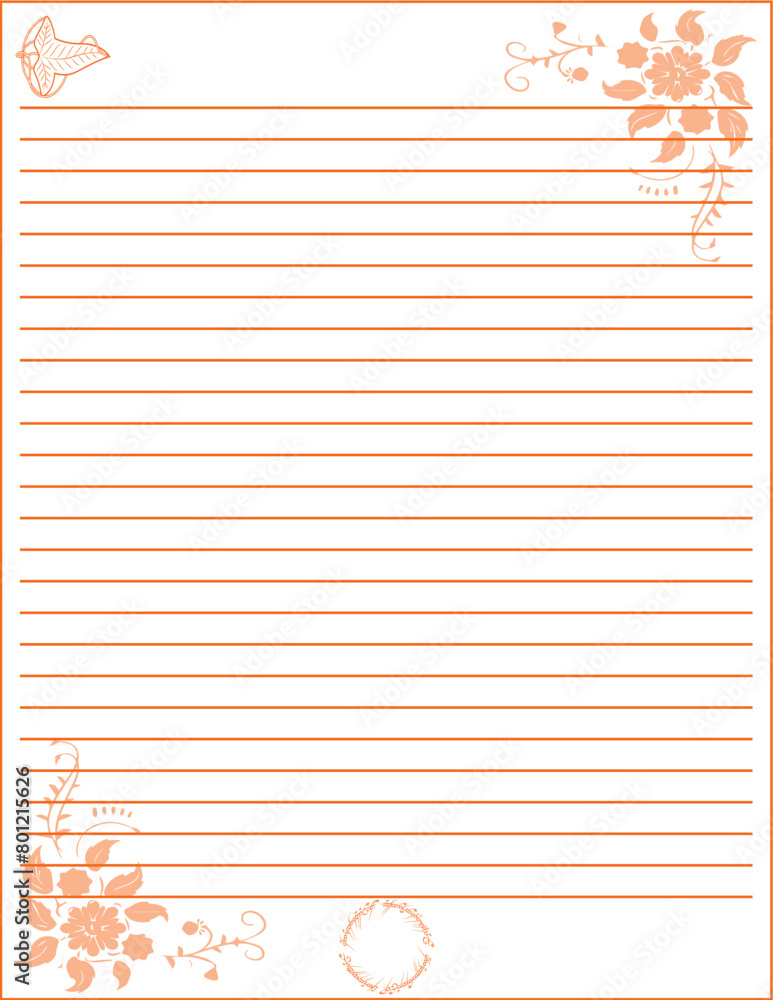 Lord of the Rings Letter Template 612x792 Pt 25 Pt Line Spacing Just ...