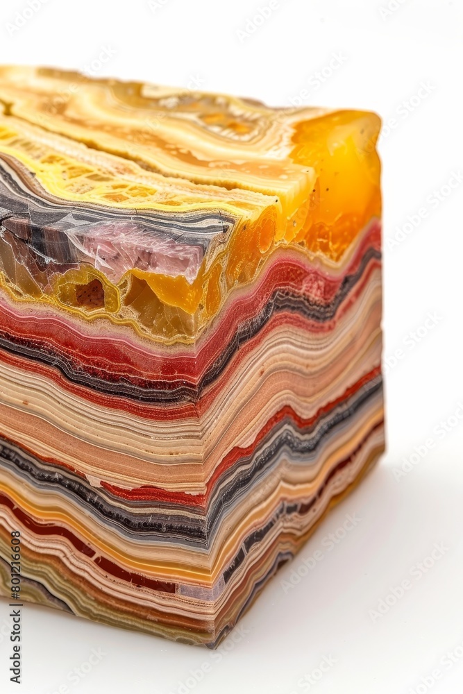Detailed 3d cross section showing soil, rock layers, and water passages ...