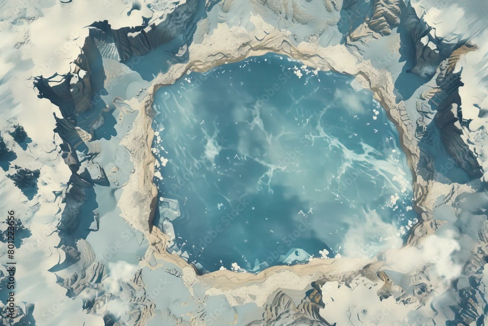 DnD Battlemap Frozen Lake Battlemap: A detailed icy battlefield ...