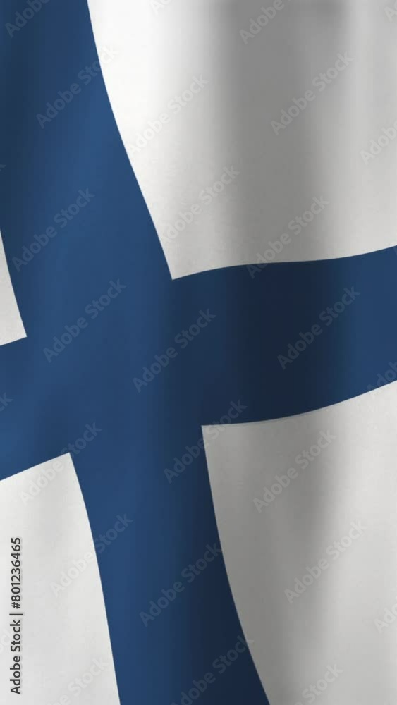 Waving Flag of Finland, Vertical Fill Video, HD Animated Background ...